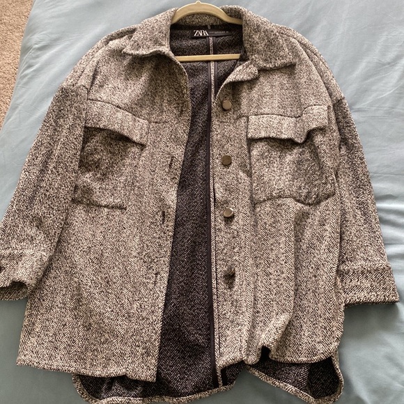 Zara | Jackets & Coats | Zara Jacket Shacket | Poshmark